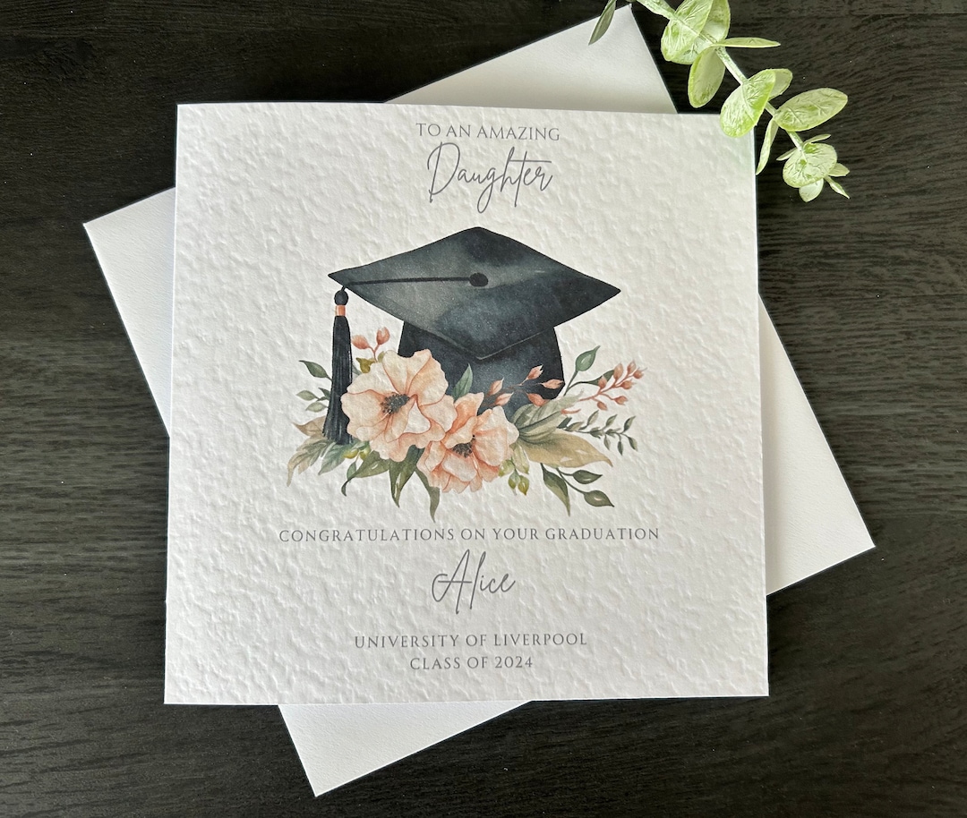 Graduation Card, Personalised, Daughter, Granddaughter, Graduation Card ...