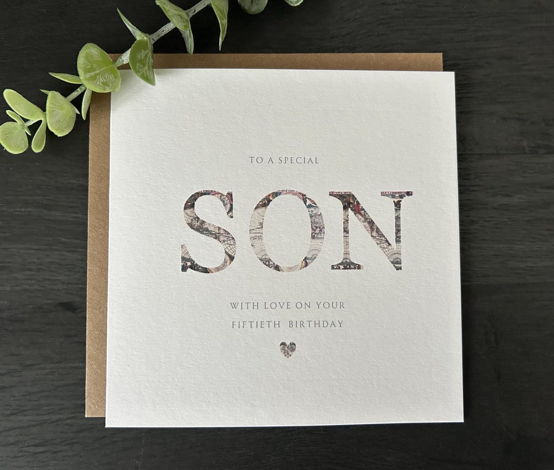 Personalised Son Birthday Card: Handmade Special Age Card - Etsy