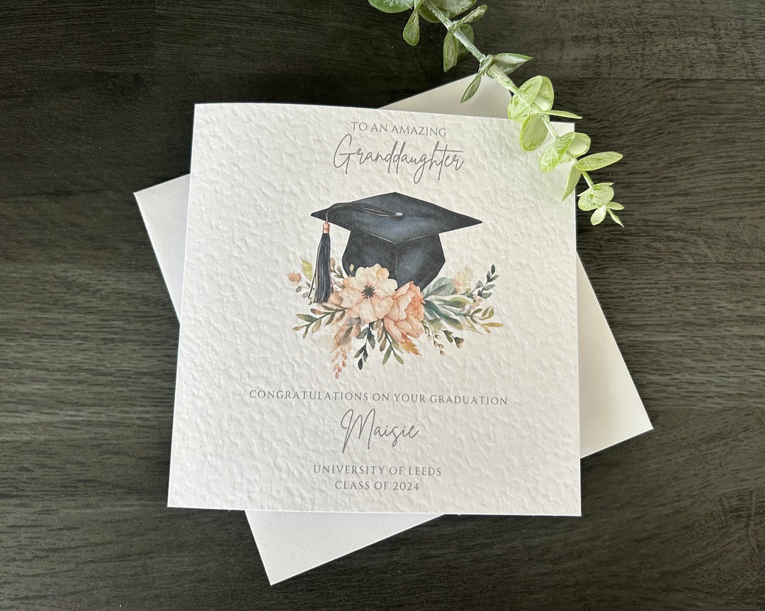 Granddaughter Graduation Card, Personalised, Daughter, Graduation Card ...