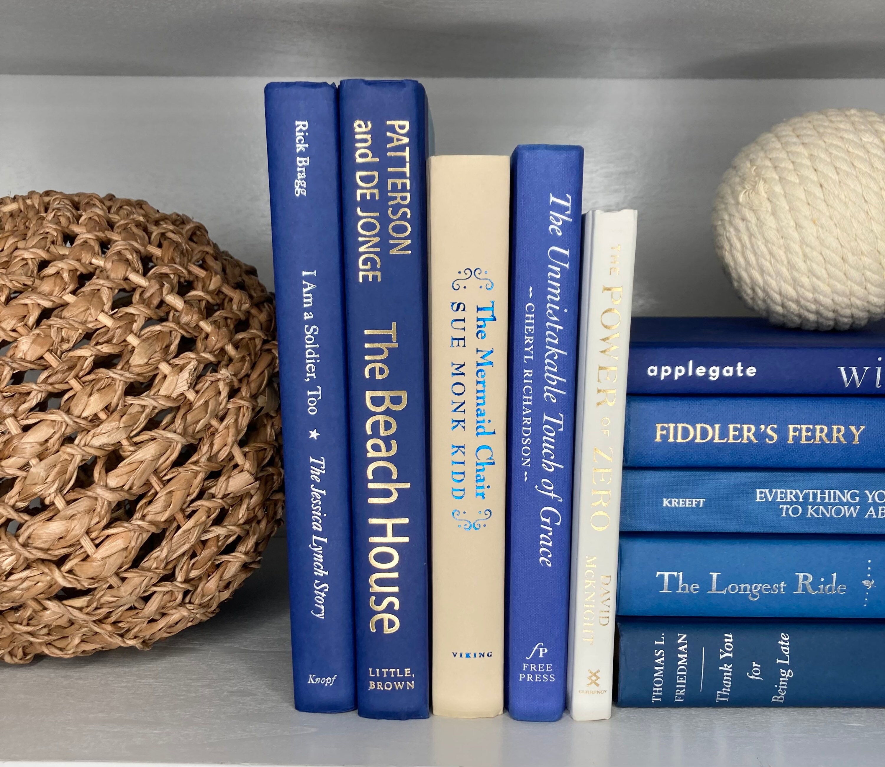 Bright Blue Book Set - Color Coded Blue Books for Decor - Blue Book ...