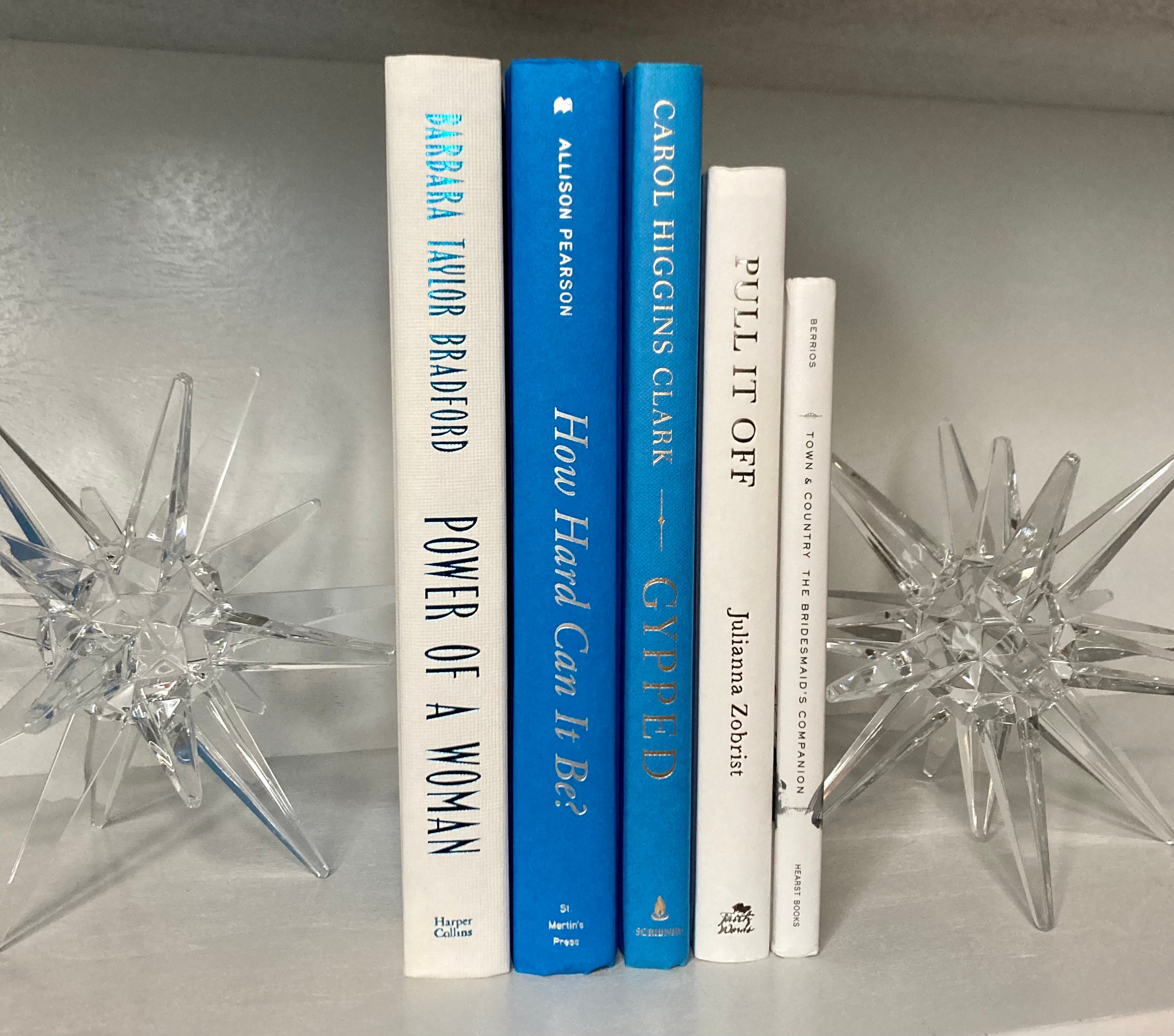 Bright Blue Book Set - Color Coded Books for Home Decor - Blue Book ...