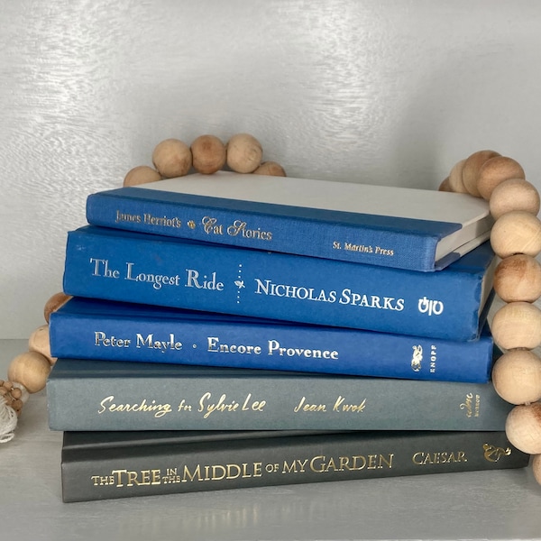 Blue Book Stack - Etsy