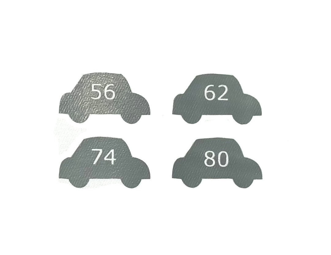 Ironing Picture Cars Dress Sizes for Ironing 36 Pcs. Free Choice of ...
