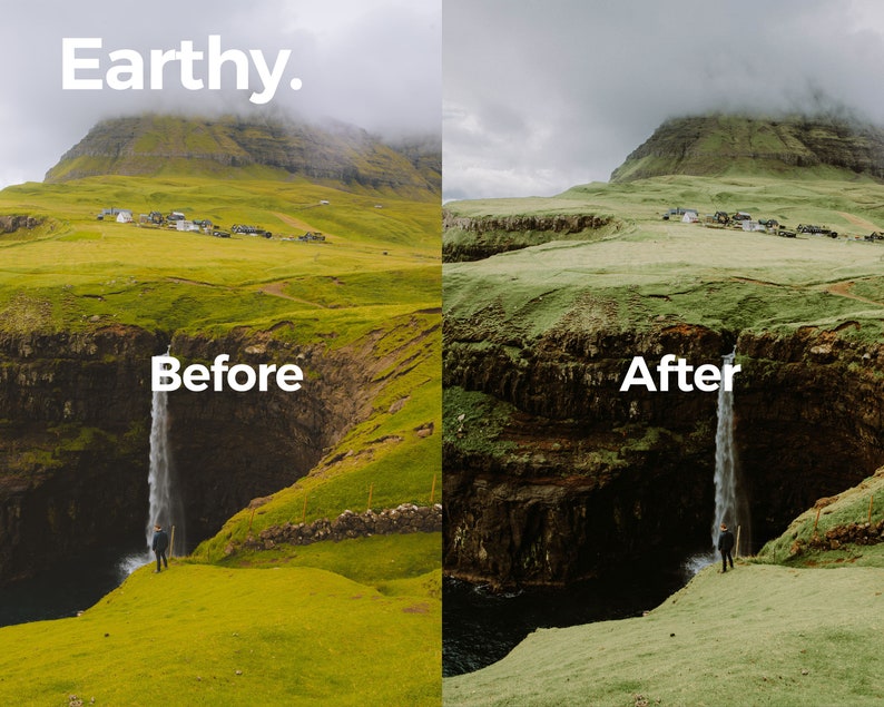 6 Earthy Cinematic Nature Pack Lightroom Presets Film Aesthetic Pack ...