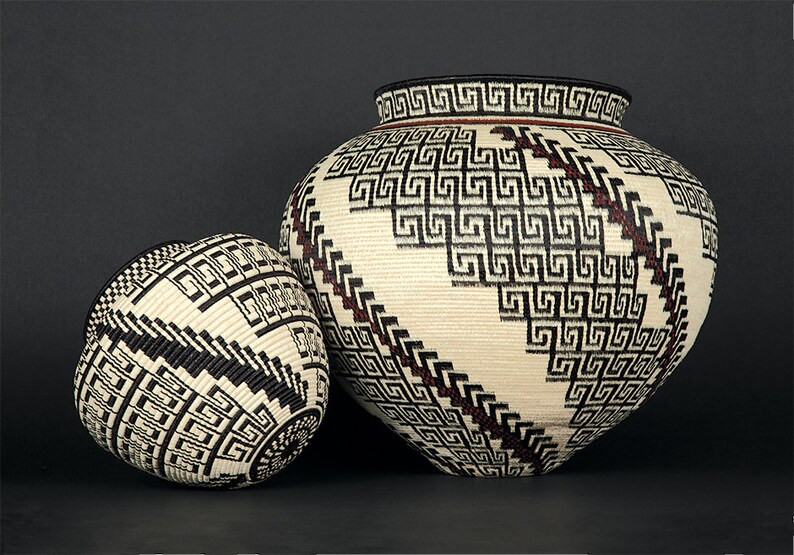 Photograph of a Pair of Wounaan Baskets From the Darién Rainforest in ...