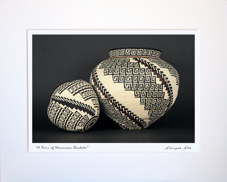 Photograph of a Pair of Wounaan Baskets From the Darién Rainforest in ...