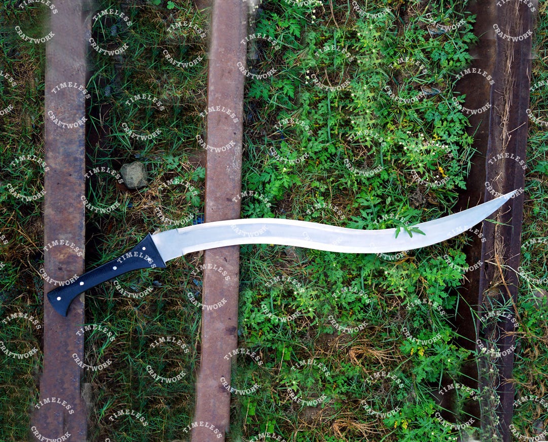 Hand Forged Beautiful Wavy Blade Sword, Handmade Viking Sword With Leather Sheath, Gift for Him ...