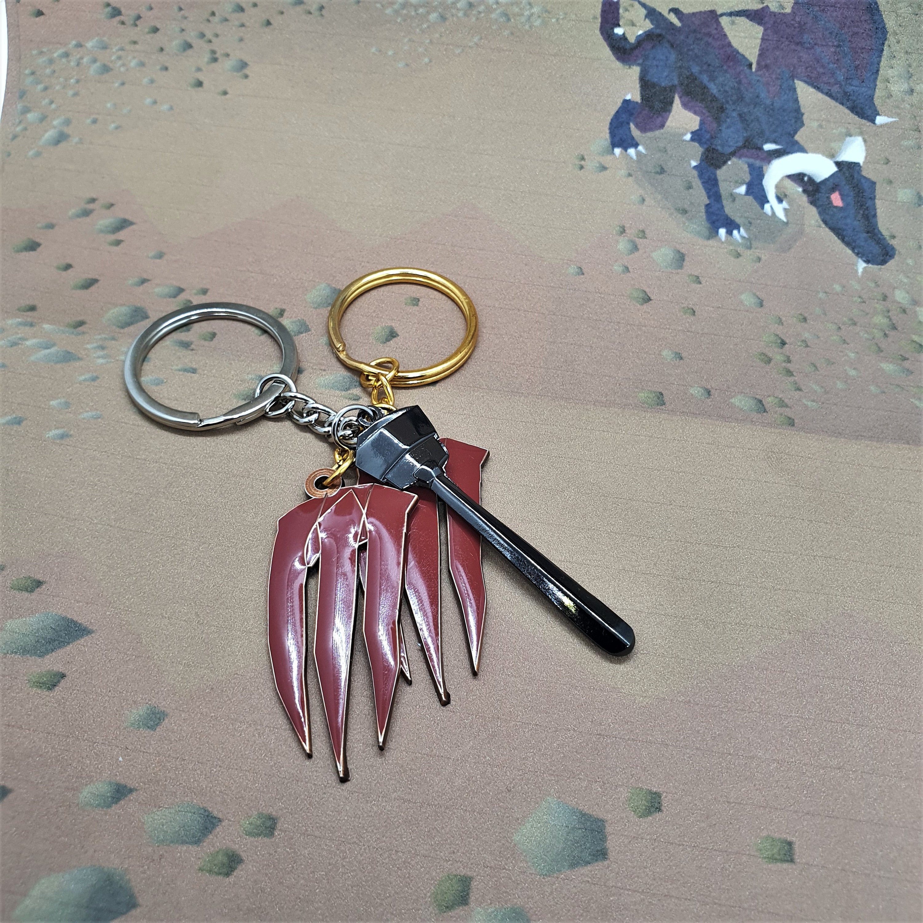 Old School Runescape Dragon Claws Keyring Key Chain Runescape - Etsy