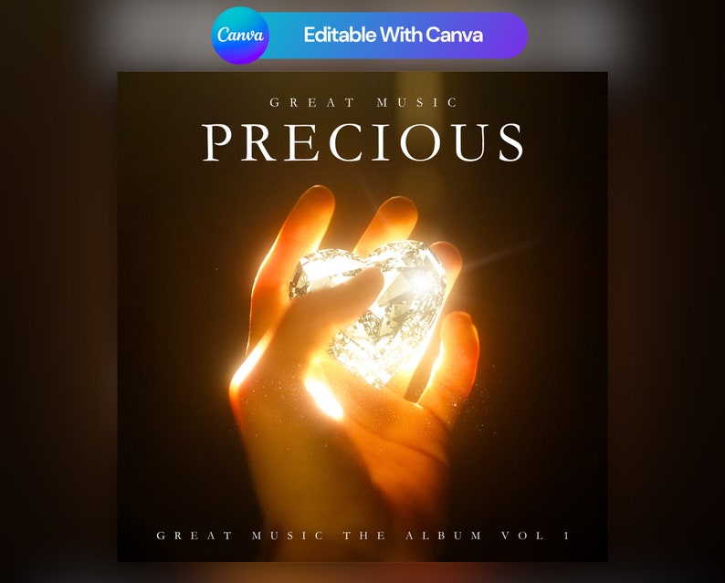 Editable Song Cover Template, Canva Template, DIY Flyer, Album Music ...