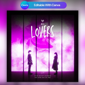 Editable Song Cover Template, Canva Template, DIY Flyer, Album Music ...