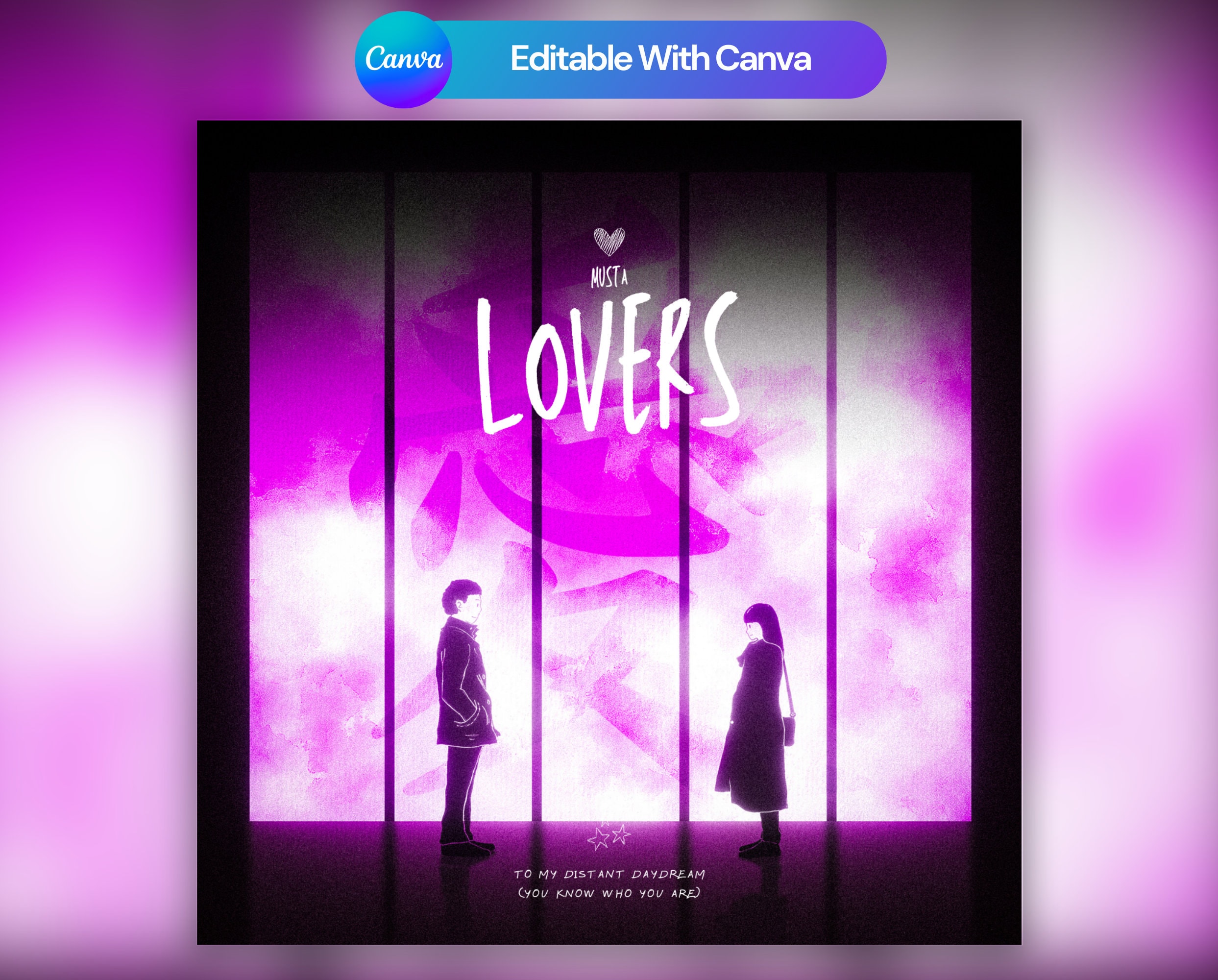 Editable Song Cover Template, Canva Template, DIY Flyer, Album Music ...