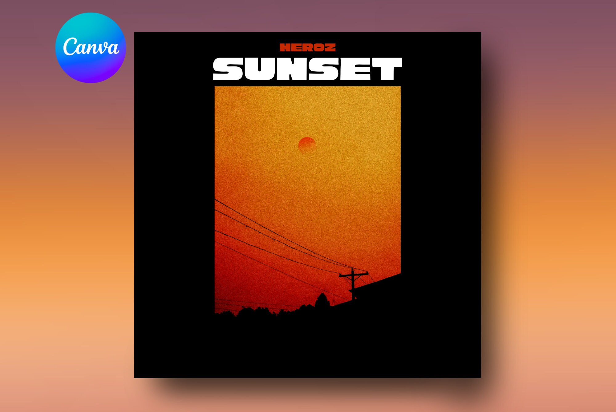 Editable Song Cover Template, Canva Template, DIY Flyer, Album Music ...