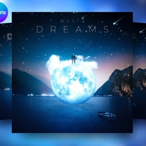 Album Cover Template, Editable Song Cover, Canva Template, DIY Flyer ...