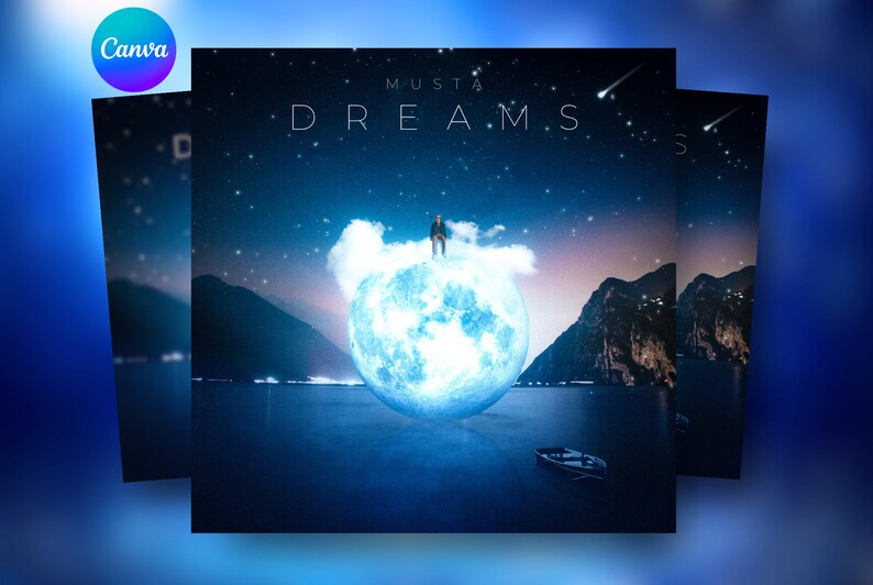 Album Cover Template, Editable Song Cover, Canva Template, DIY Flyer ...