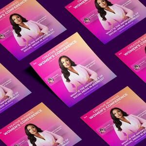 Women’s Conference, Conference Flyer, Canva Template, DIY Flyer ...