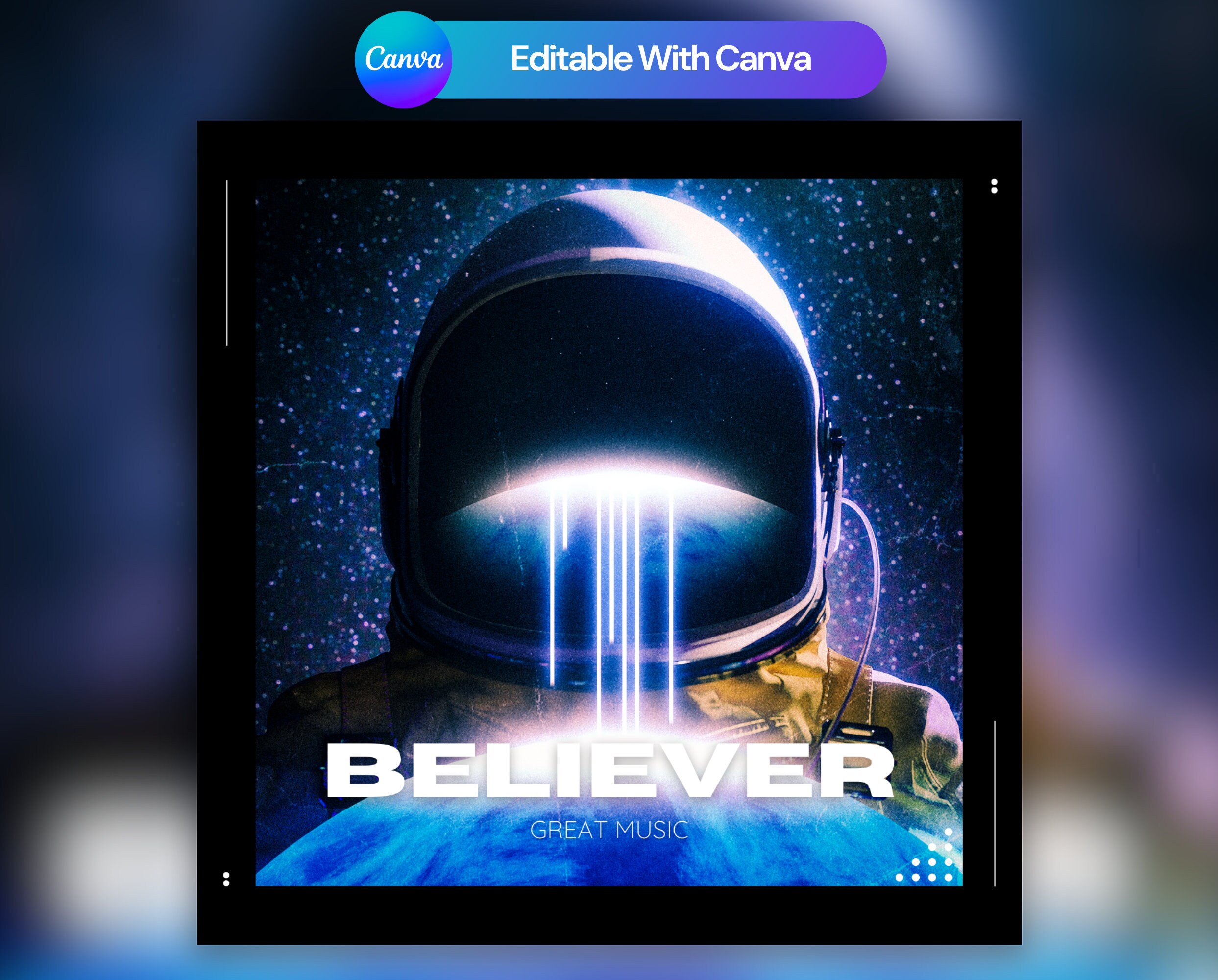 Editable Song Cover Template, Canva Template, DIY Flyer, Album Music ...