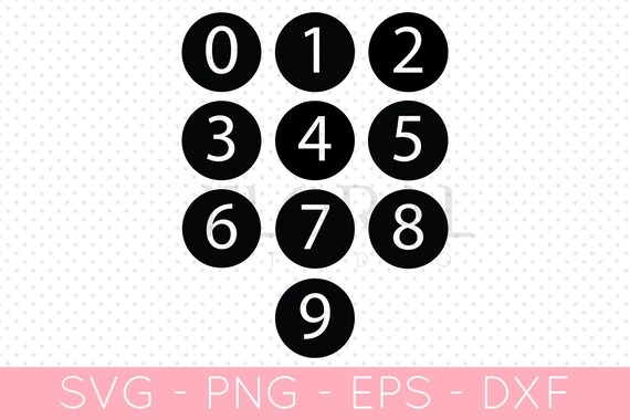 Numbers 0 Through 9 Svg Number Svg 1 One 2 Two 3 Three 4 - Etsy
