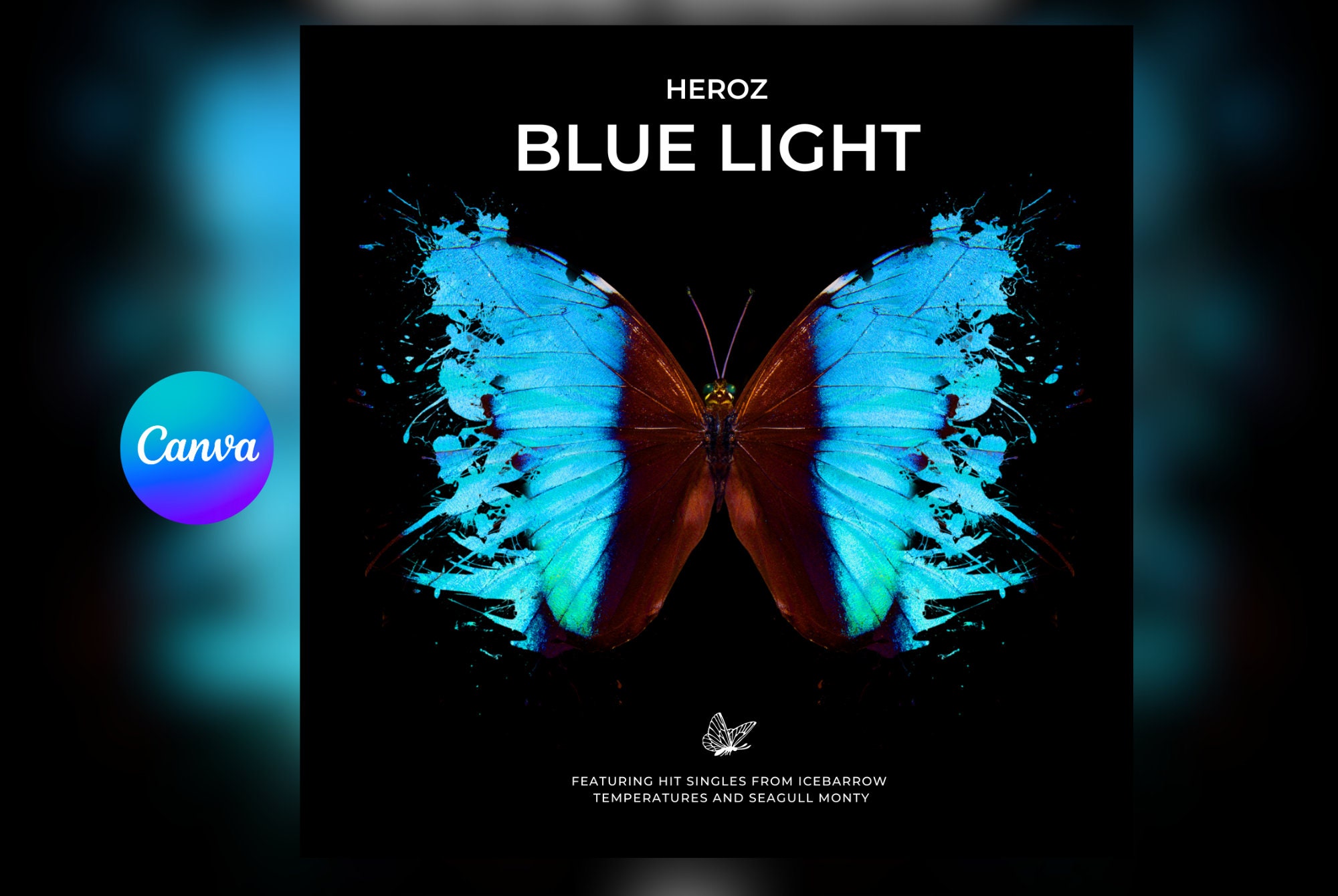 Editable Song Cover Template, Canva Template, DIY Flyer, Album Music ...