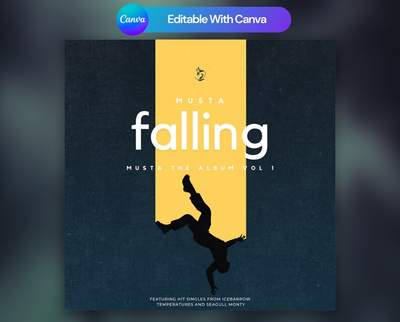 Editable Song Cover Template, Canva Template, DIY Flyer, Album Music ...