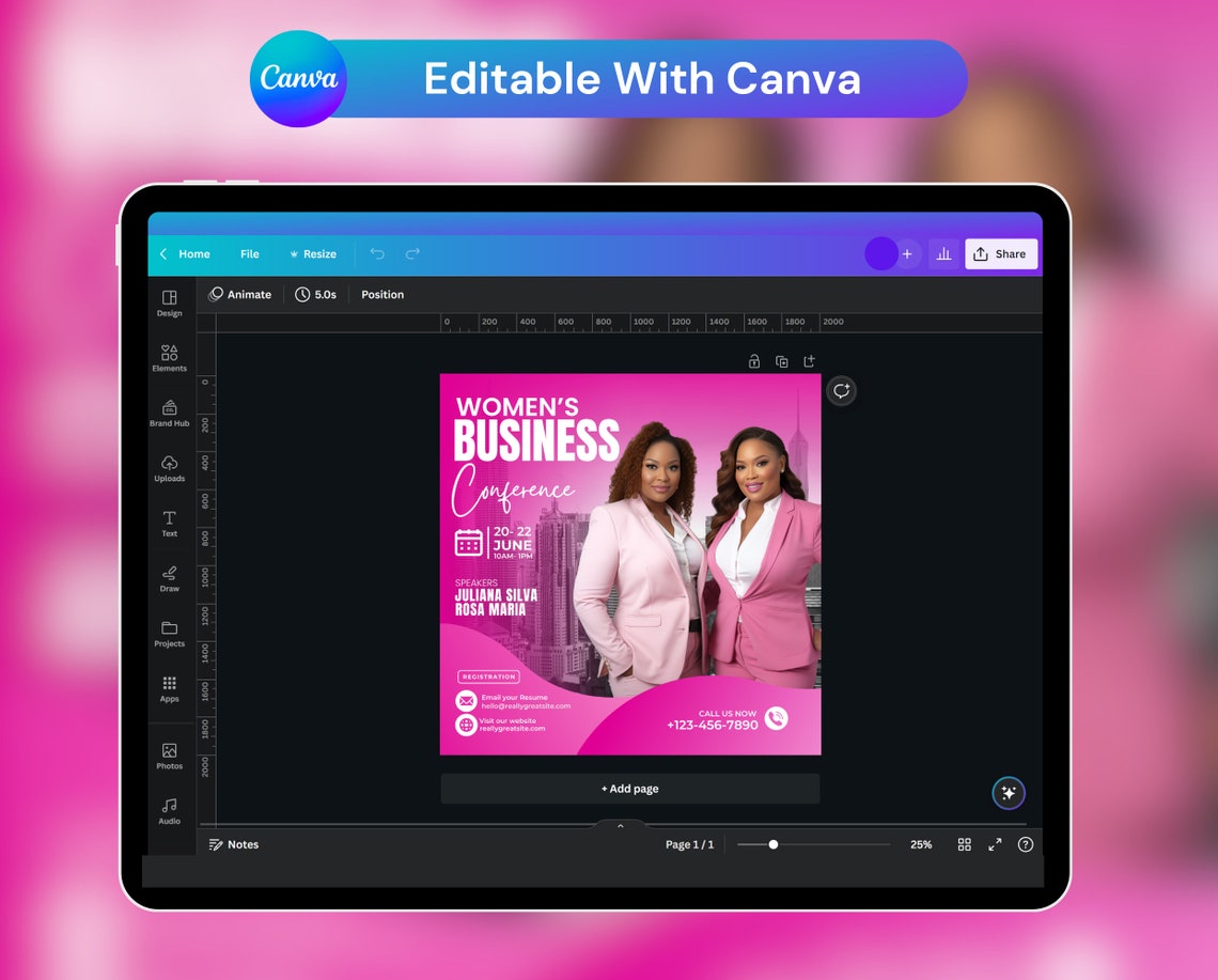 Women's Conference Flyer, Women's Empowerment Flyer, Conference Flyer ...