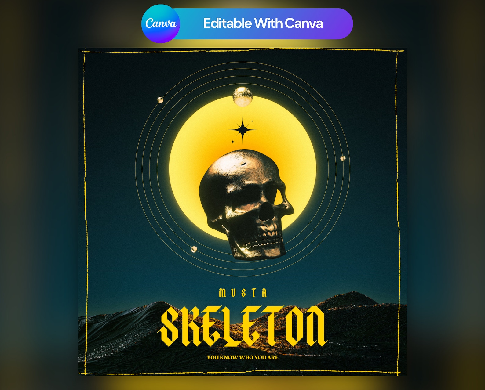 Editable Song Cover Template Canva Template DIY Flyer Album - Etsy