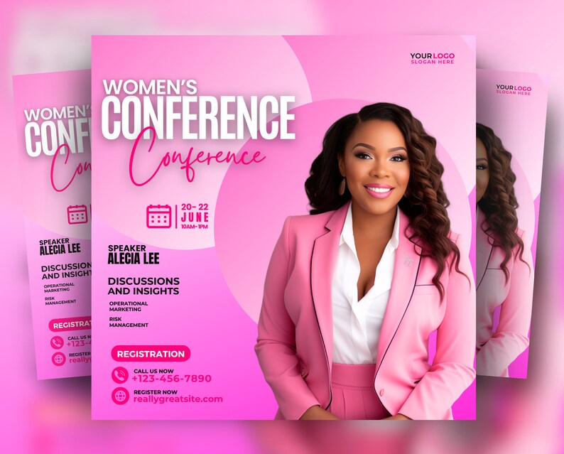 Women's Conference Flyer, Women's Empowerment Flyer, Conference Flyer, DIY Flyer, Women's Brunch ...