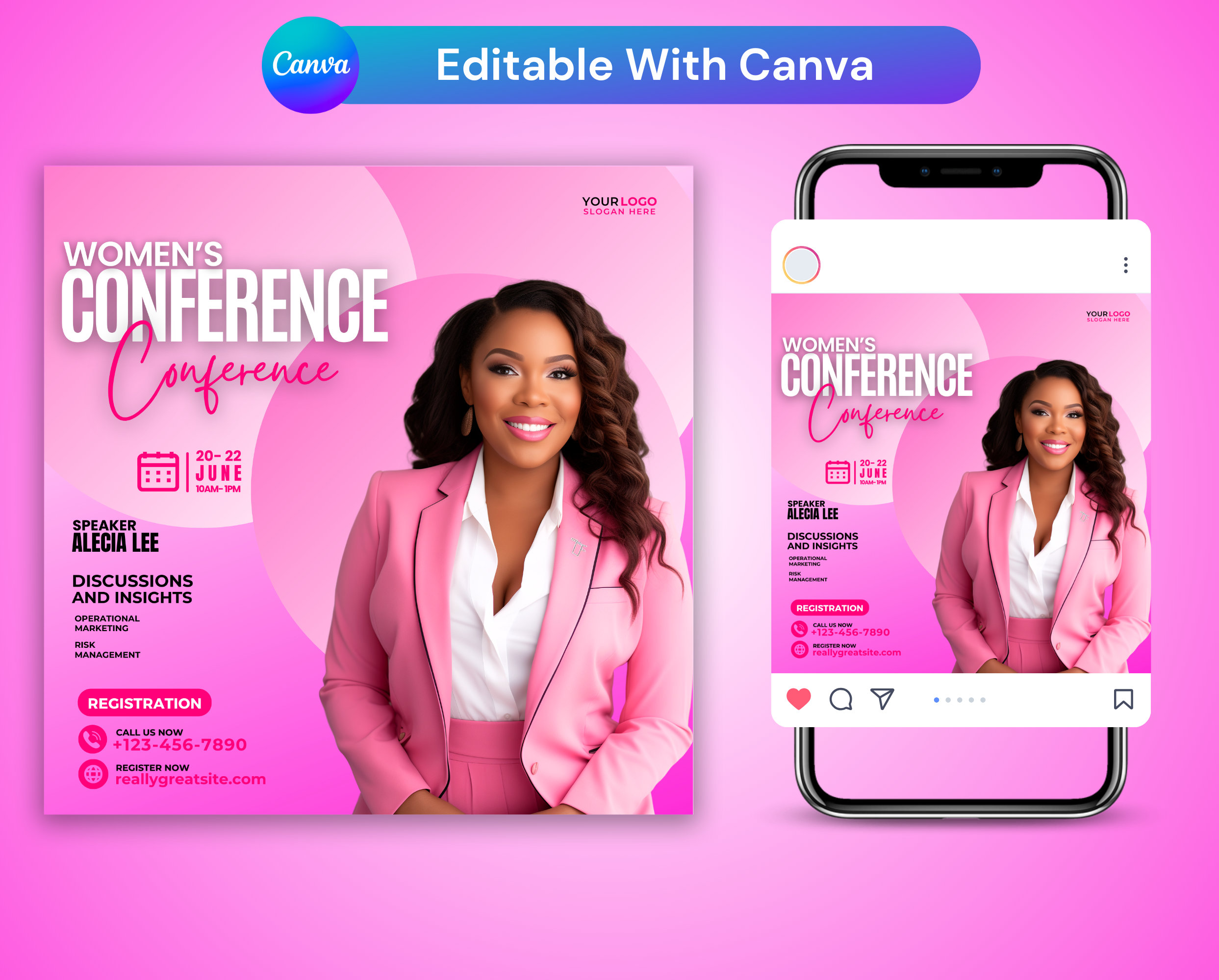 Women's Conference Flyer, Women's Empowerment Flyer, Conference Flyer ...