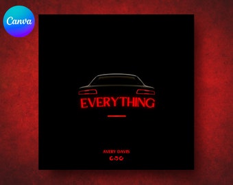 Editable Song Cover Template, Photoshop Template, DIY Flyer, Music ...