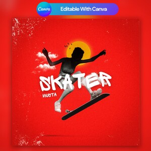 Editable Song Cover Template, Canva Template, DIY Flyer, Album Music ...