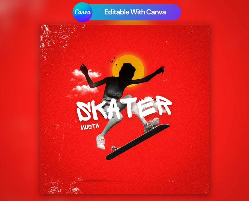 Editable Song Cover Template, Canva Template, DIY Flyer, Album Music ...