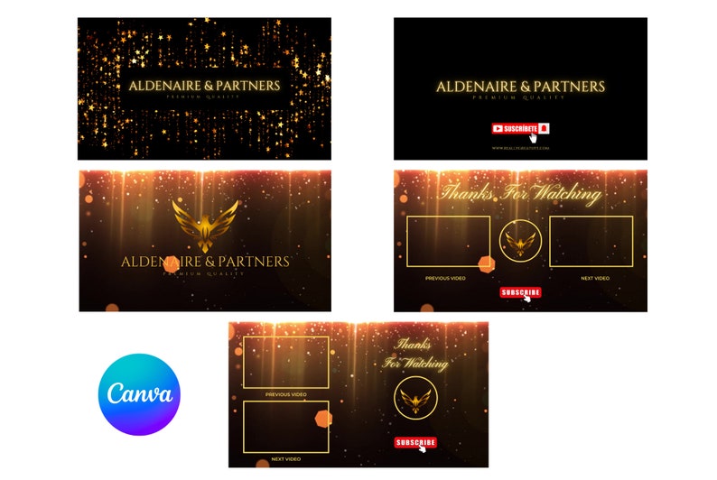 Minimal Luxury Youtube Branding Kit Luxury and Modern Animated Intro ...