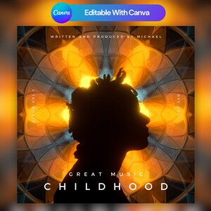 Editable Song Cover Template, Canva Template, DIY Flyer, Album Music ...