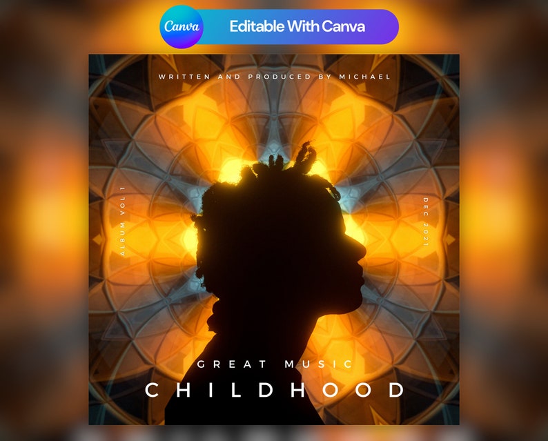 Editable Song Cover Template, Canva Template, DIY Flyer, Album Music ...