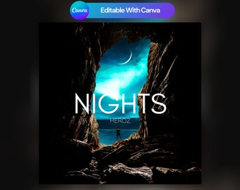 Editable Song Cover Template, Canva Template, DIY Flyer, Album Music ...