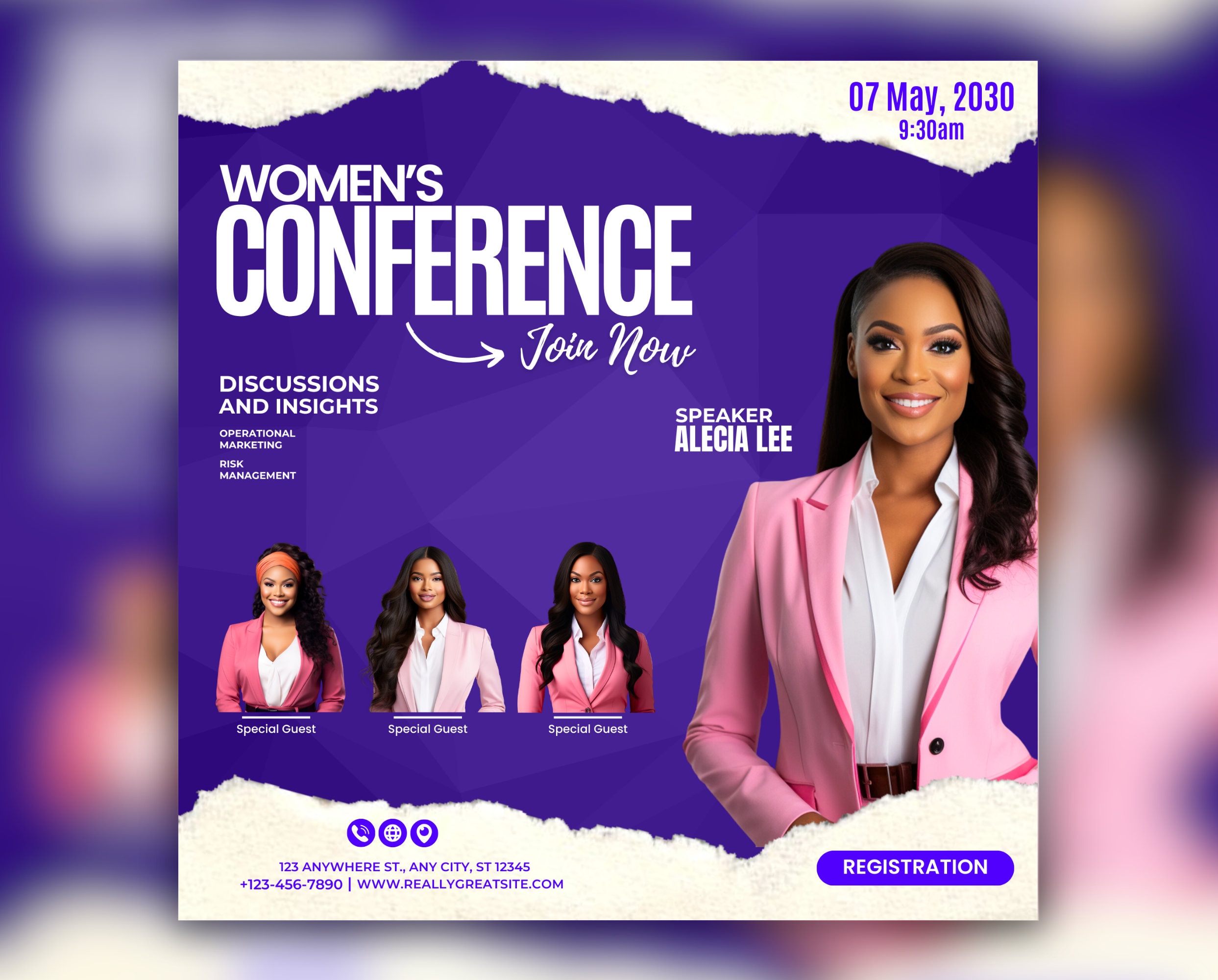 Women's Conference Flyer, Women's Empowerment Flyer, Conference Flyer ...