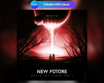 Editable Song Cover Template Canva Template DIY Flyer Album - Etsy