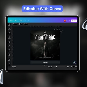 Editable Album Cover Art Template: Canva Song Cover - Etsy Australia