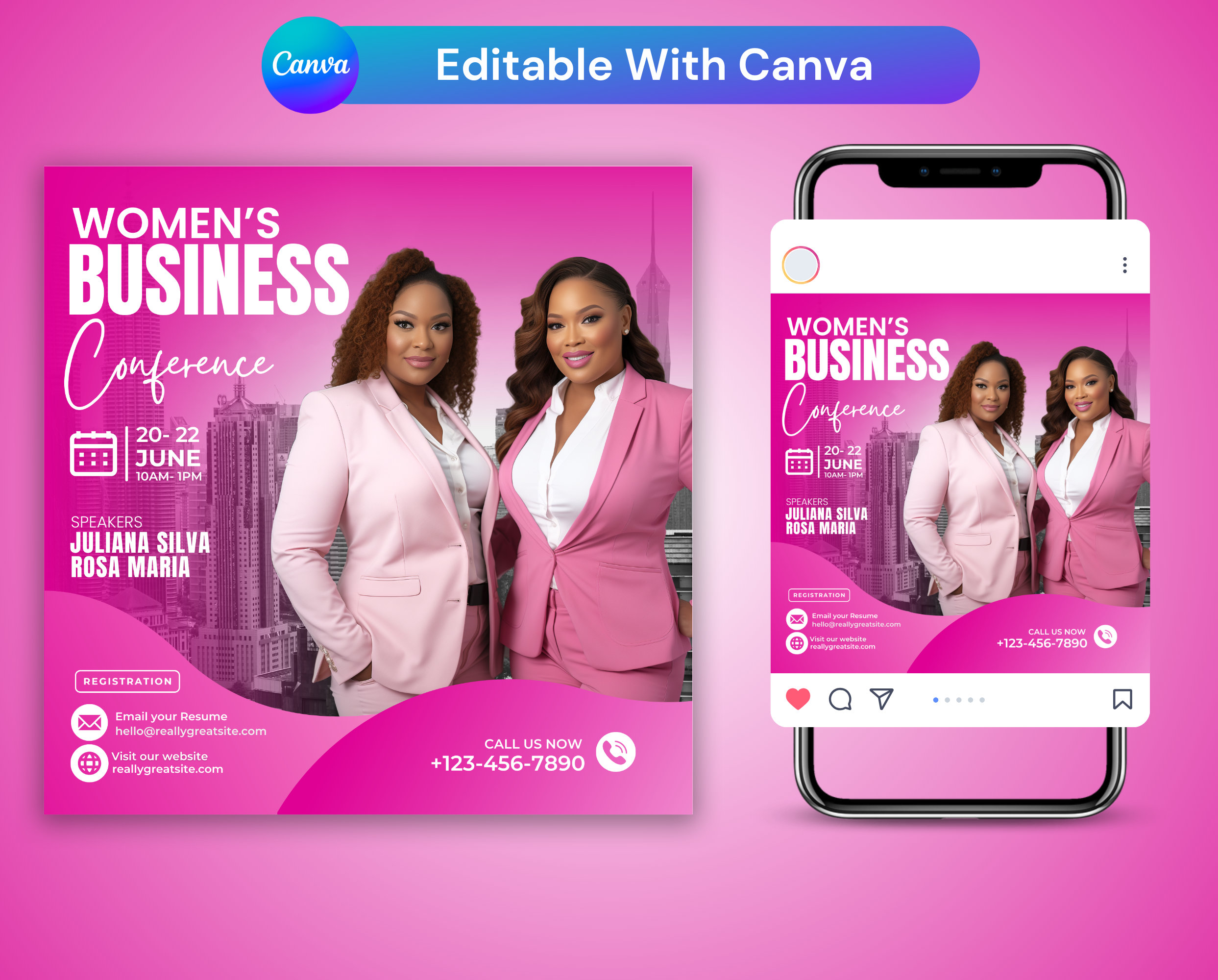 Women's Conference Flyer, Women's Empowerment Flyer, Conference Flyer ...