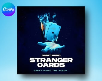 Album Cover Template, Editable Song Cover, Canva Template, DIY Flyer ...