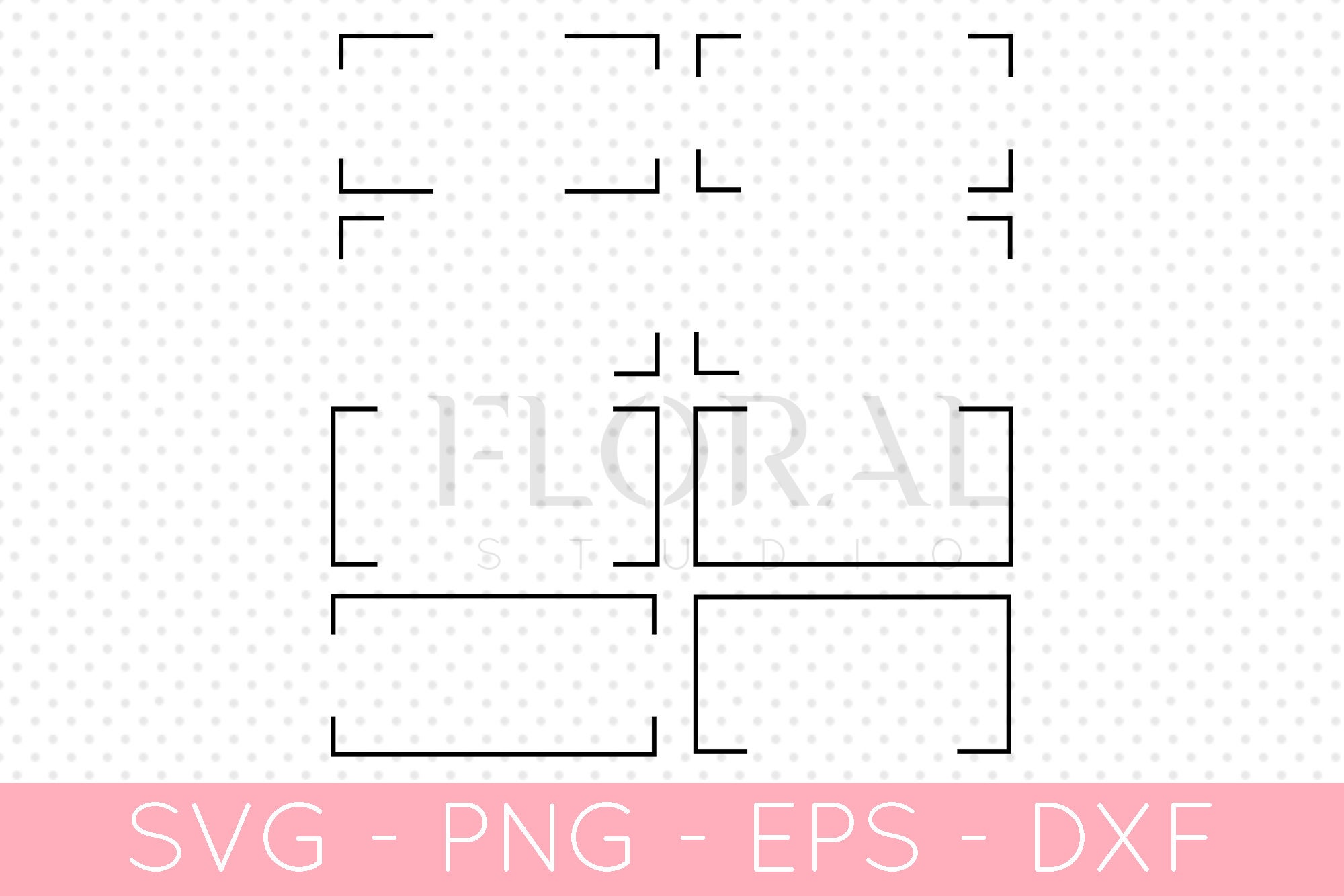 8 Split Rectangles Svg Frames Svg Border Svg Png Eps Dxf | Etsy