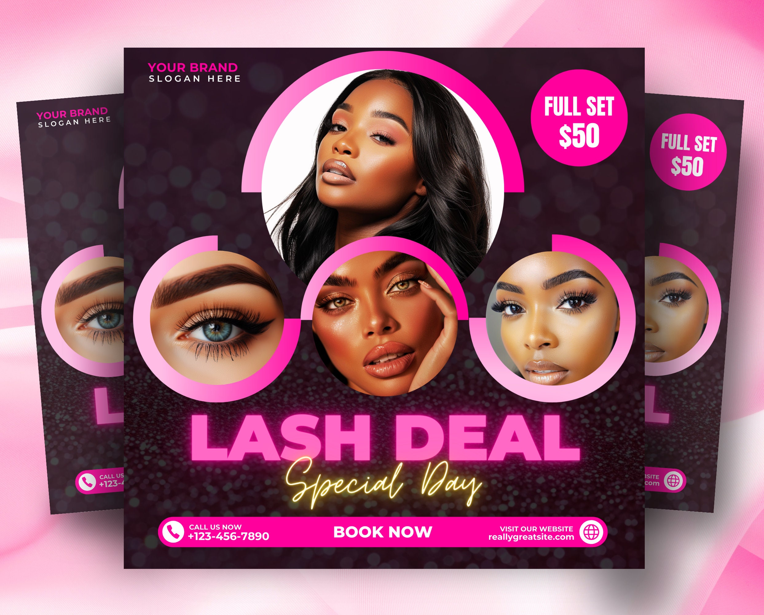 Lash Set Sale Flyer, DIY Flyer Template Design, Mega Volume Lash Deals ...