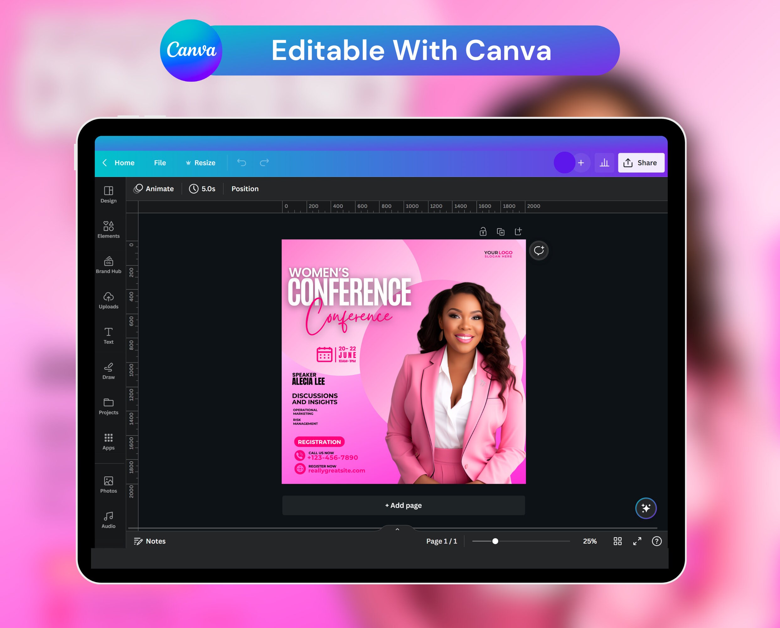 Women's Conference Flyer, Women's Empowerment Flyer, Conference Flyer ...