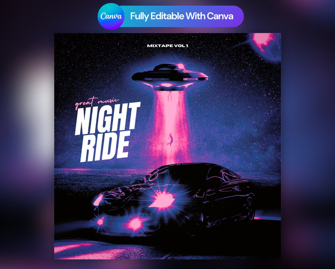 Editable Song Cover Template, Canva Template, DIY Flyer, Album Music ...