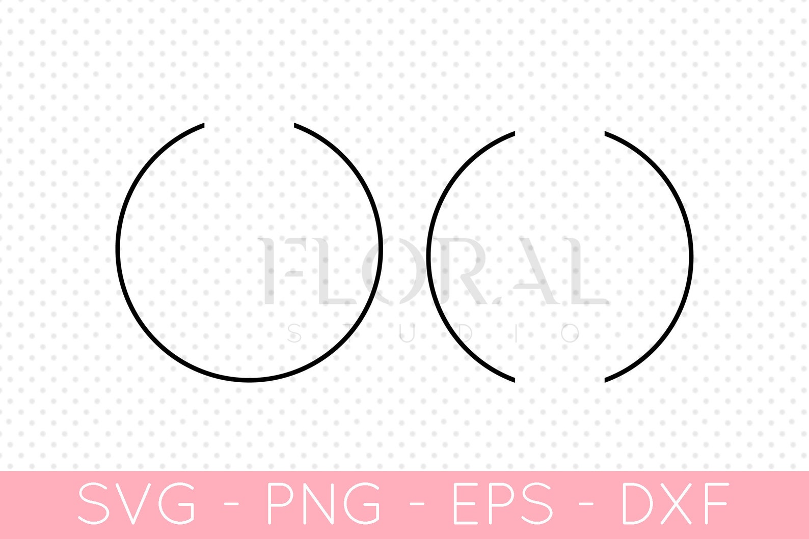 Split Circle Svg Frames Svg Svg Png Eps Dxf | Etsy