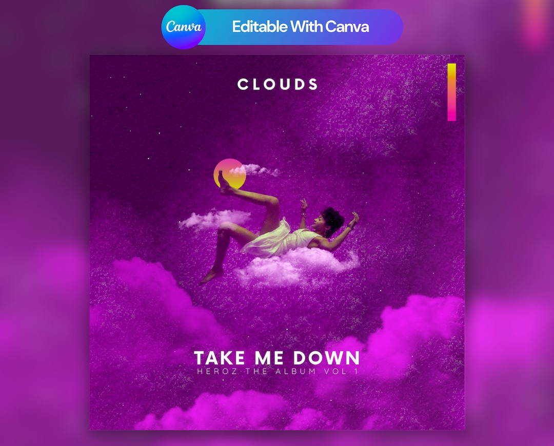 Editable Song Cover Template, Canva Template, DIY Flyer, Album Music ...