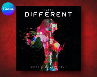 Editable Song Cover Template Canva Template DIY Flyer Album - Etsy