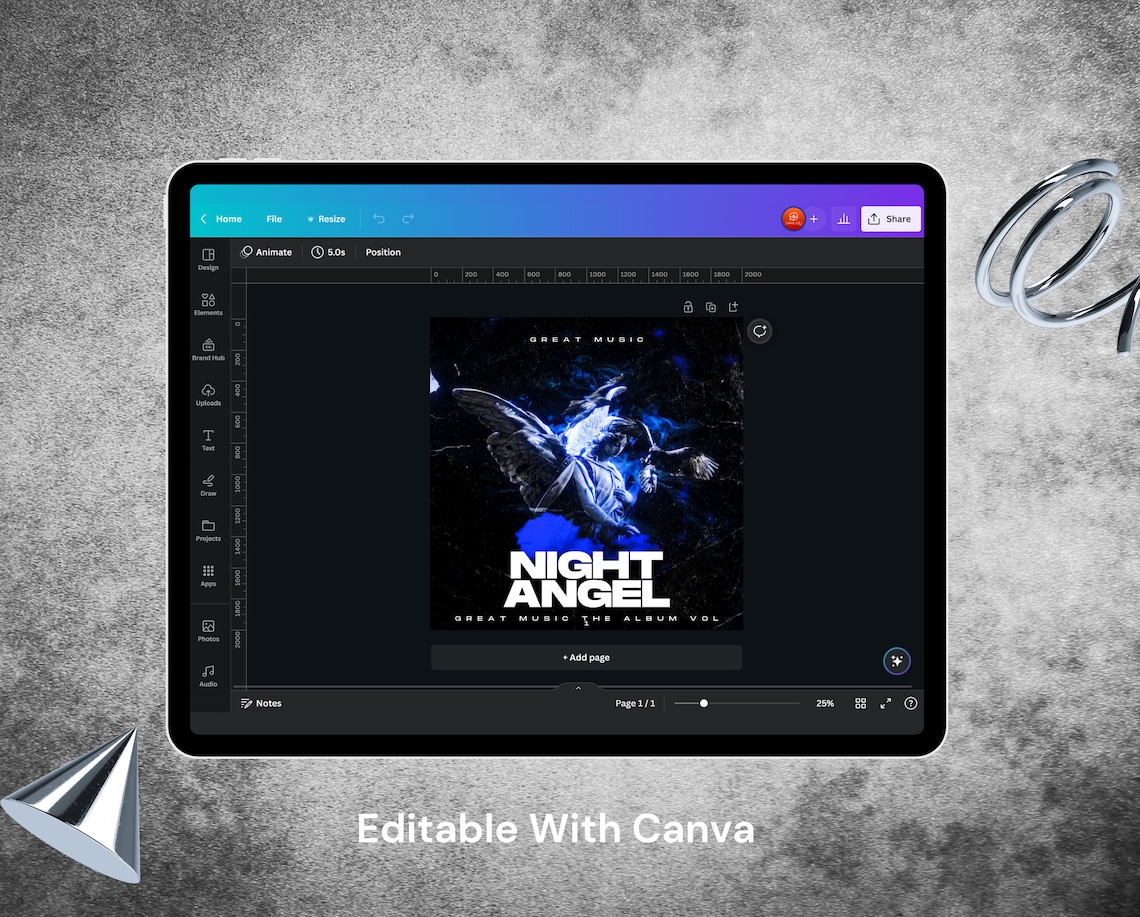 Editable Album Cover Template: DIY Music Flyer (canva Template) - Etsy