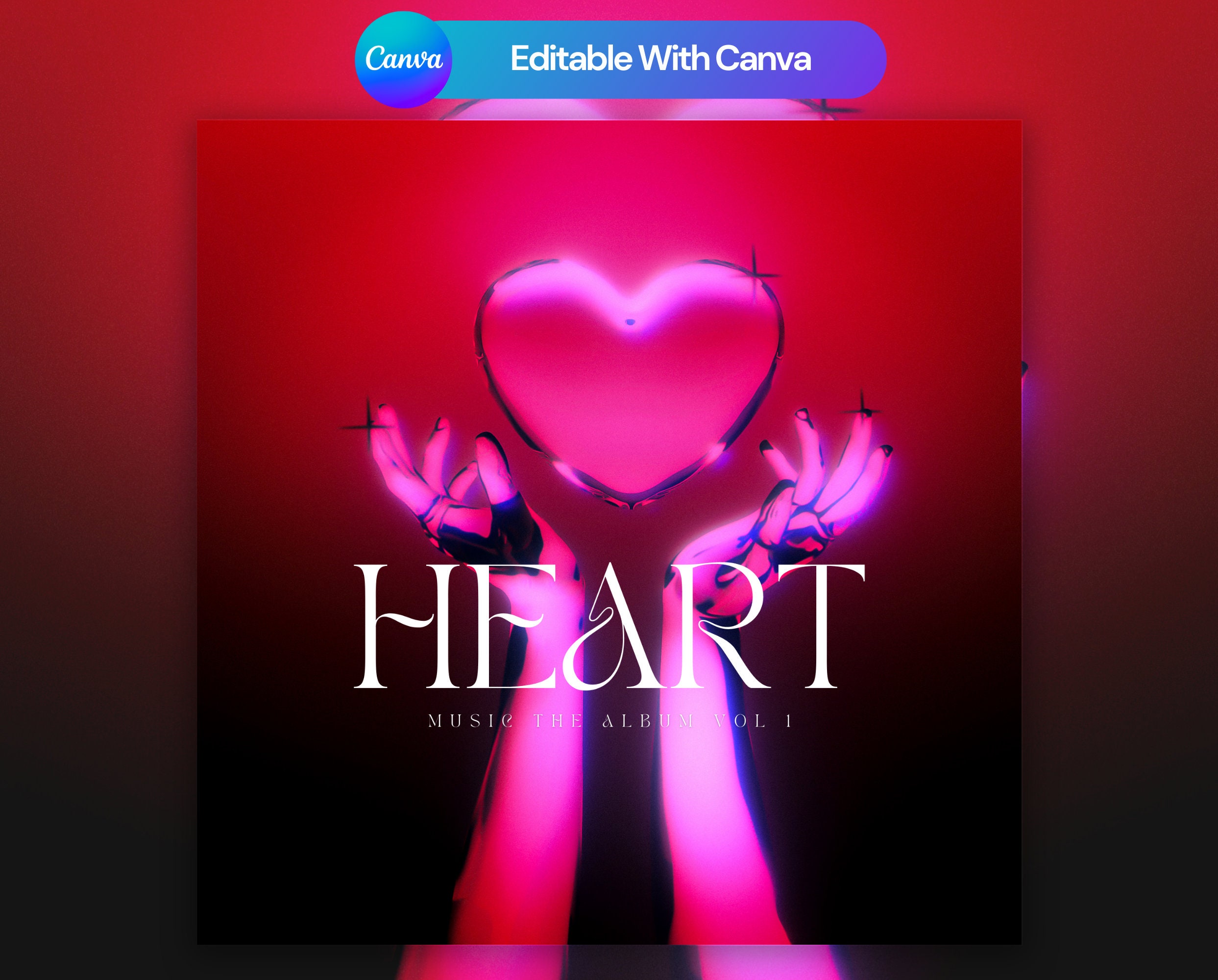 Editable Song Cover Template, Canva Template, DIY Flyer, Album Music ...