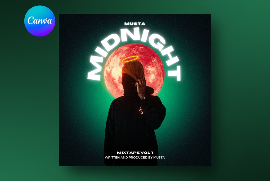 Editable Song Cover Template, Canva Template, DIY Flyer, Album Music ...