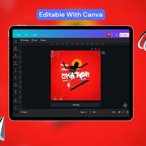Editable Song Cover Template, Canva Template, DIY Flyer, Album Music ...